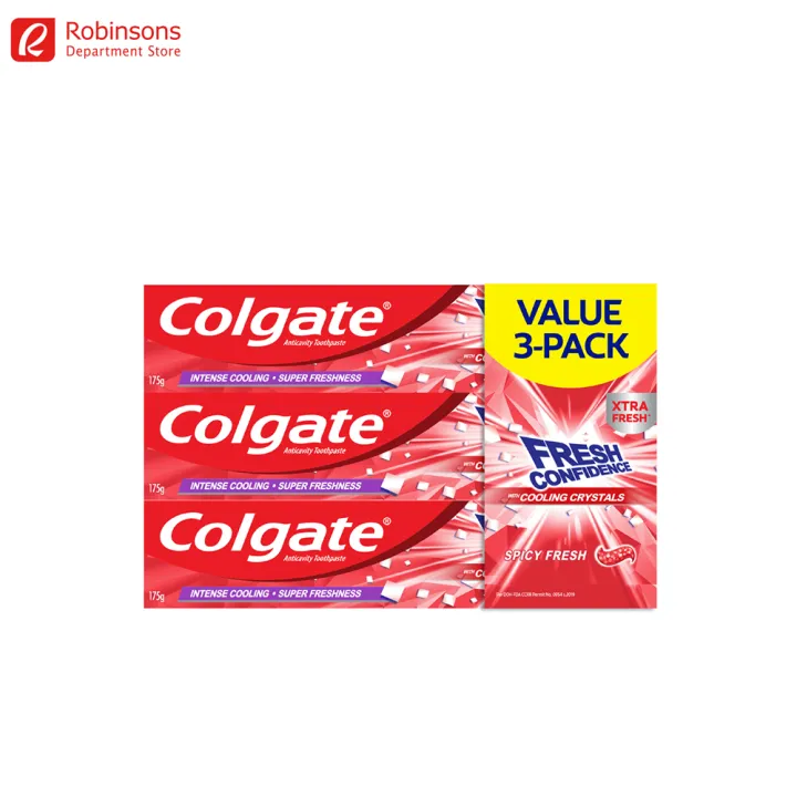 Colgate Fresh Confidence Spicy Fresh Toothpaste, Pack of 3 | Lazada PH