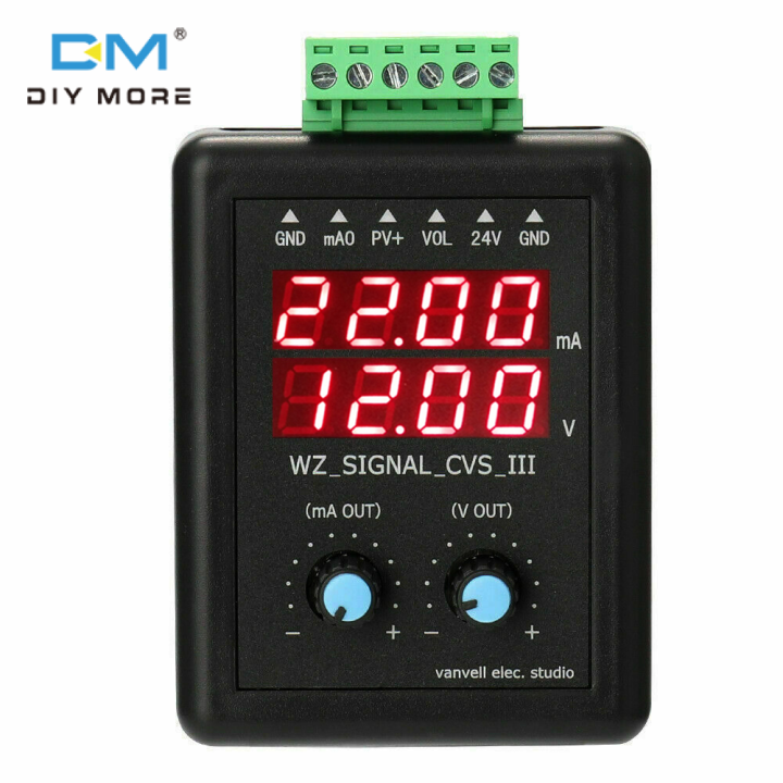 diymore 4-20mA Generator Adjustable Signal Generator DC0-10V Current Voltage Analog Simulator ...
