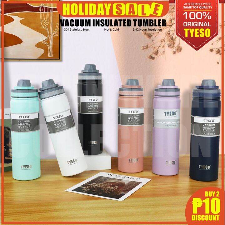 Original Tyeso Vacuum Insulated Tumbler Stainless Steel Sports Bottle ...