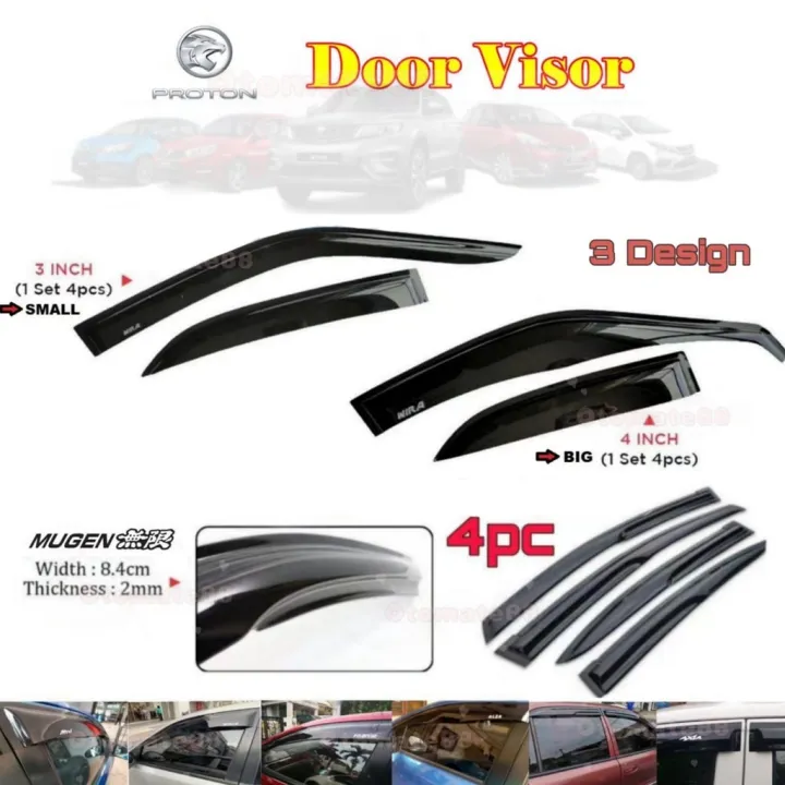 Proton Door Visor Big / Small / Mugen (4PCS) wira waja persona saga vvt ...