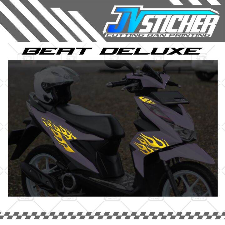 stiker api beat deluxe cutting sticker motor honda | Lazada Indonesia