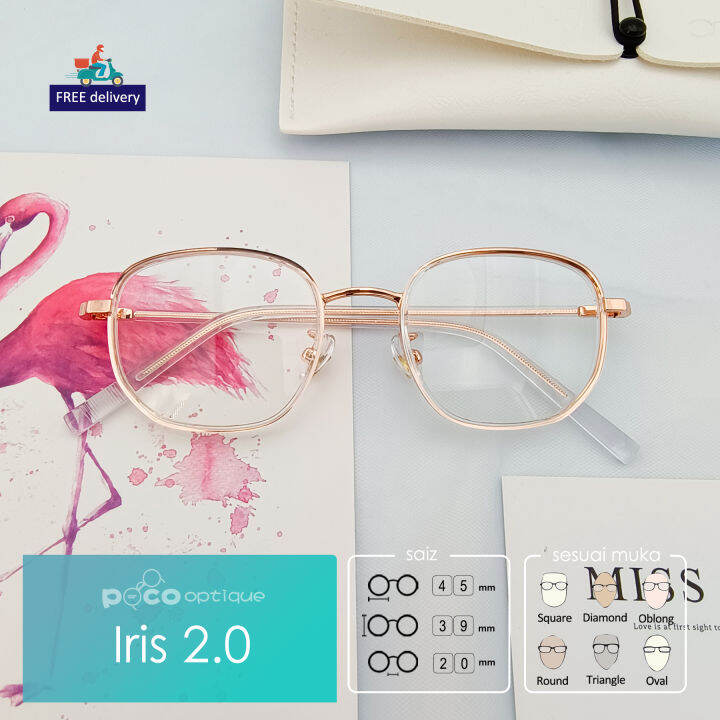 POCO Iris 2.0 Power Degree Spectacle Eyewear Spek Rabun Jauh Bingkai ...