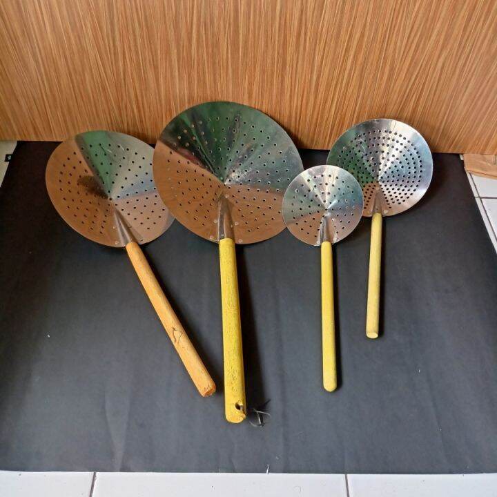 Serokan Saringan Gorengan Stainless Steel Gagang Kayu Tebal | Lazada ...