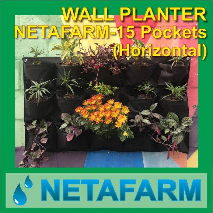 NETAFARM Wall Planter 15 Pockets HORIZONTAL Pot Dinding | Lazada Indonesia