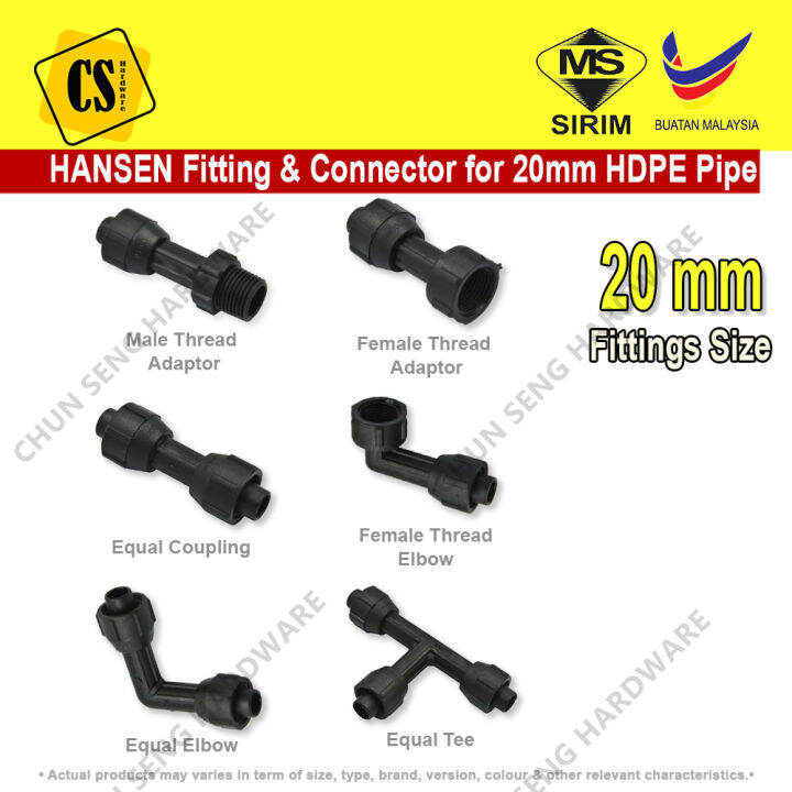 20mm HANSEN Fitting SOCKET ELBOW TEE V Socket PT Socket PT Elbow PT Tee ...