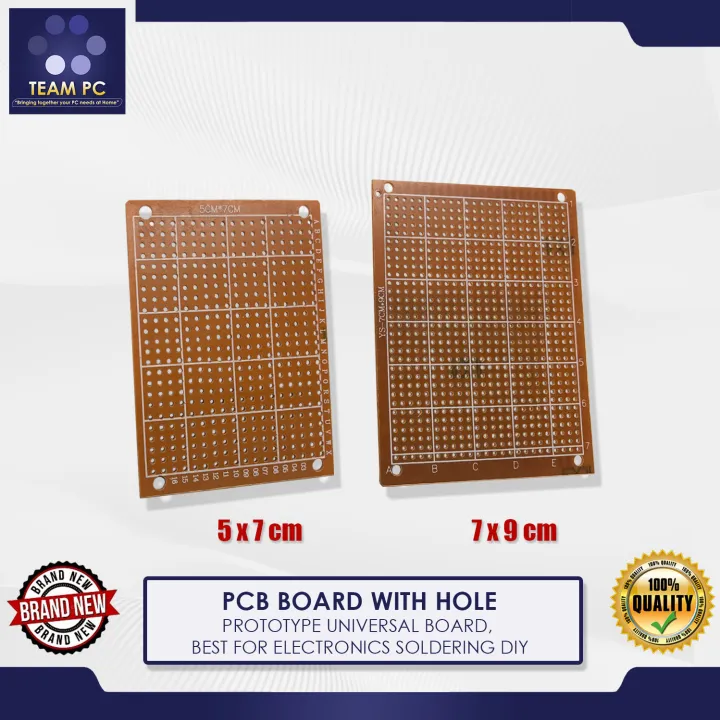 PCB BOARD WITH HOLE, PROTOTYPE UNIVERSAL BOARD, BEST FOR ELECTRONICS ...