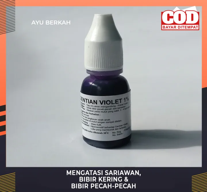 Obat Sariawan Dewasa Tetes/Oles Gentian Violet, Obat Sariawan Anak ...