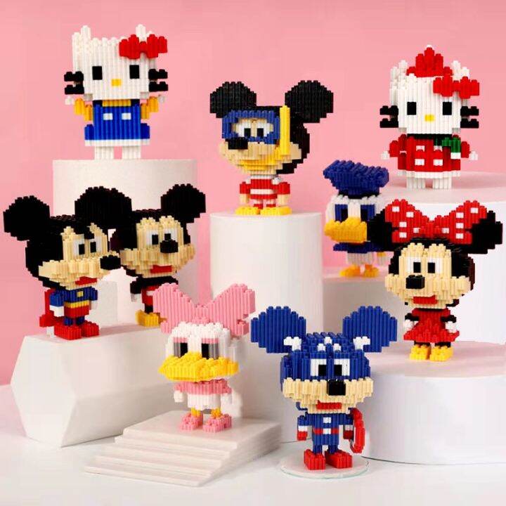 Nano Block Mickey Mouse Series Building Block Mini Mainan Edukasi anak ...