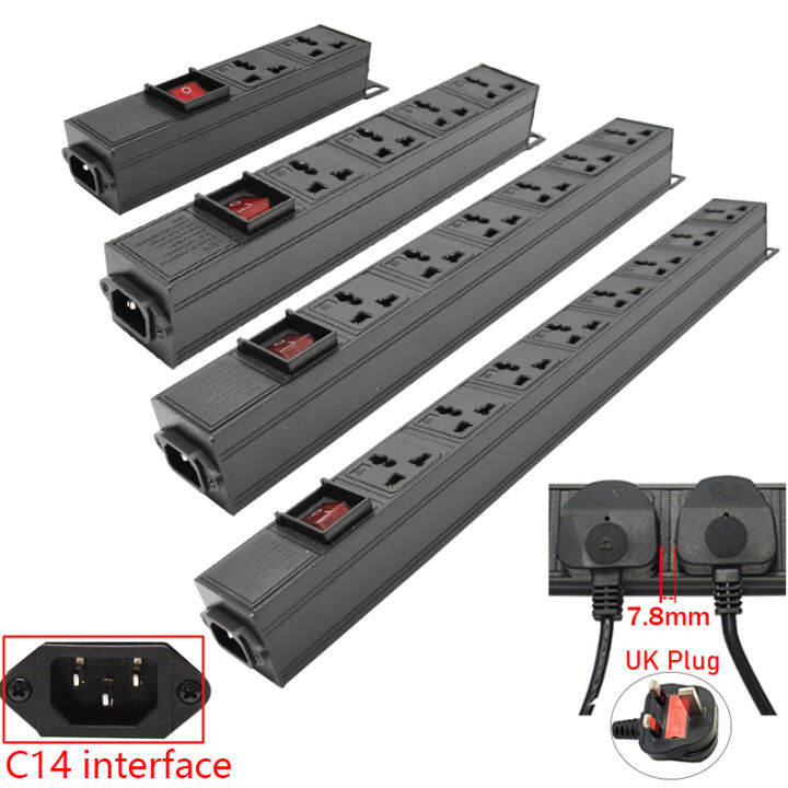 Pdu Power Strip Distribution Unit Iec C14 Port 2 3 4 5 6 7 8 9 10 Ways Uk 3 Pin Power Socket