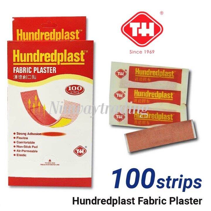 HUNDREDPLAST FABRIC PLASTER 100 STRIPS | Lazada