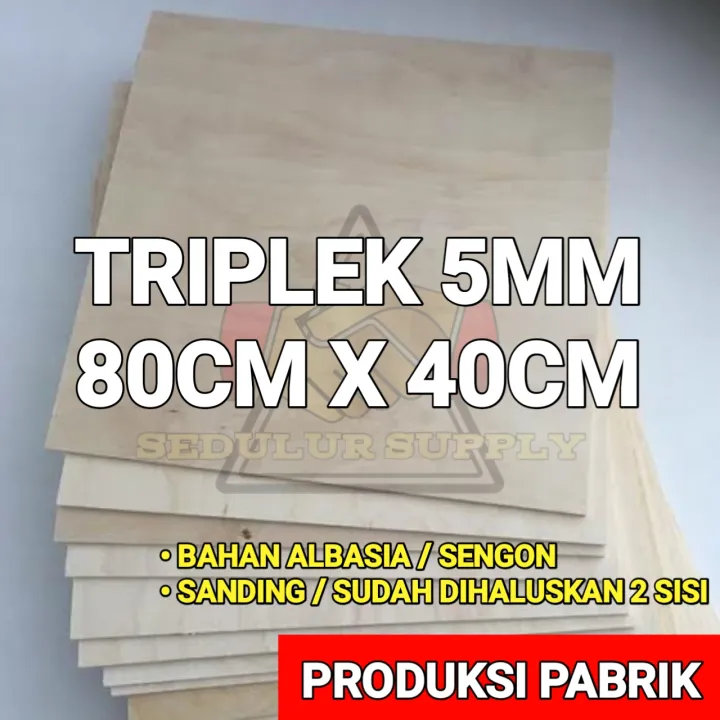 PAPAN TRIPLEK / MULTIPLEK 5MM ALBASIA UTY UKURAN 80 x 40 cm | Lazada Indonesia