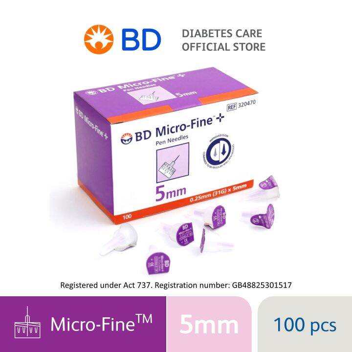 BD Micro Fine 5mm Insulin Pen Needles (Box of 100’s) Jarum Insulin | Lazada