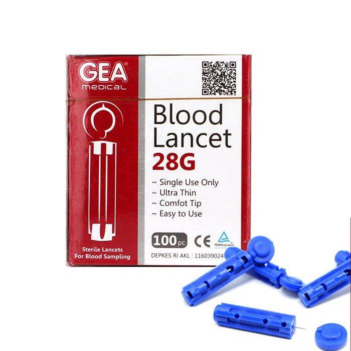 GEA Blood Lancet 28G - Jarum Lancet Isi 100 pcs | Lazada Indonesia
