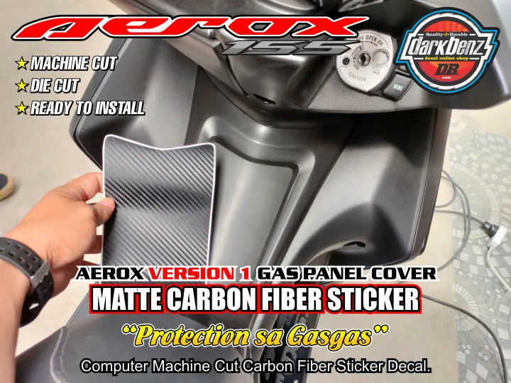 AEROX VERSION 1 CARBON MATTE - 5D GLOSSY & HOLOGRAPHIC CUTOUT STICKER ...