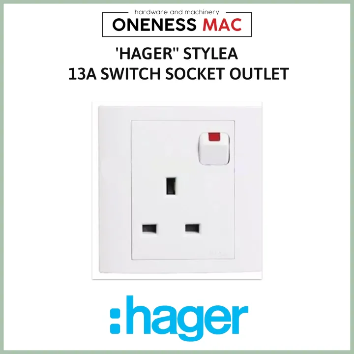 'HAGER'' STYLEA 13A SWITCH SOCKET OUTLET | Lazada