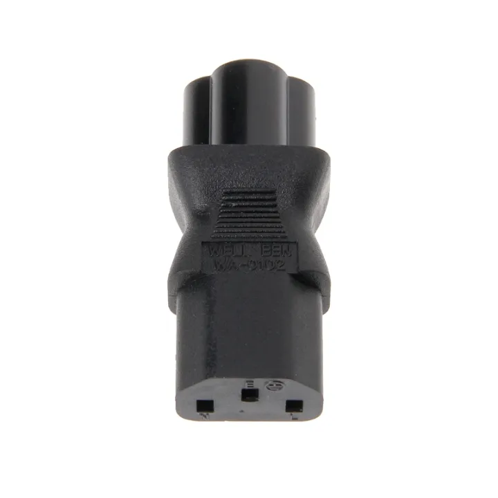IEC 320 C13 Female To C6 Male 3-Pin Cloverleaf Plug Converter AC Power ...