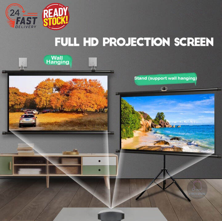 Tripod Screen Matte White Manual Projector Screen Projector Tripod ...