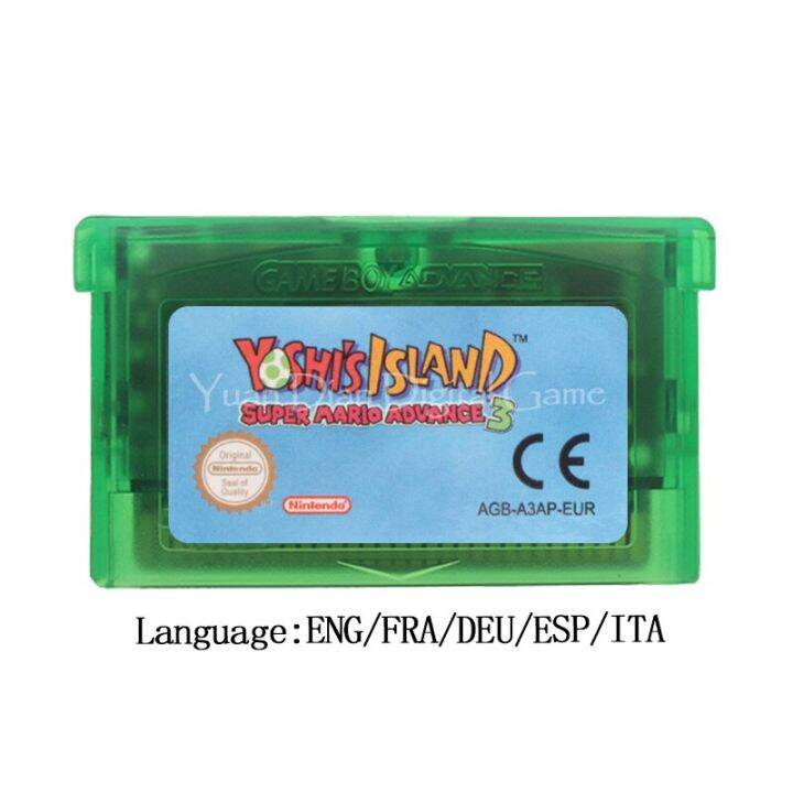 For Nintendo GBA Video Game Console Card Yoshis Island Super Mari ...