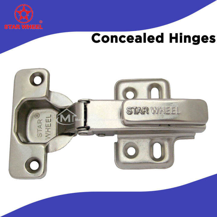 1 pair Star Wheel Plain Concealed Hinges for Cabinet #230 | Lazada PH