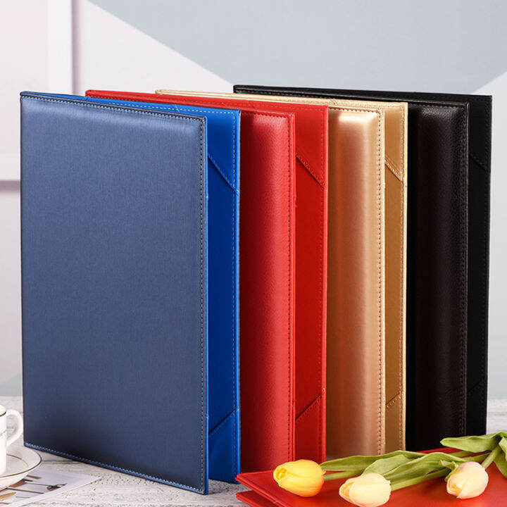 Signing ceremony of A4 blank information folder of high-grade leather ...