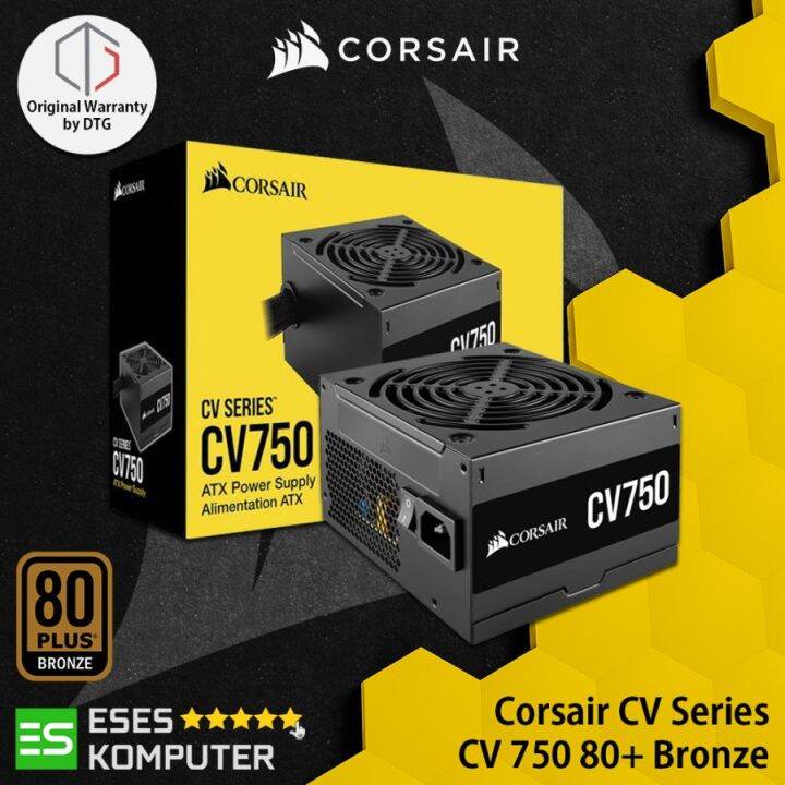 PSU Corsair CV Series CV750 750W CV 750 | 80 Plus Bronze | Flat Cables | Lazada Indonesia