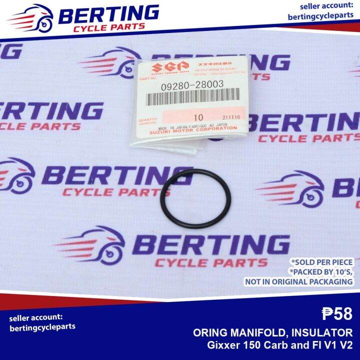 SGP ORING MANIFOLD INSULATOR Suzuki Gixxer 150 Carb and FI V1 V2 ...