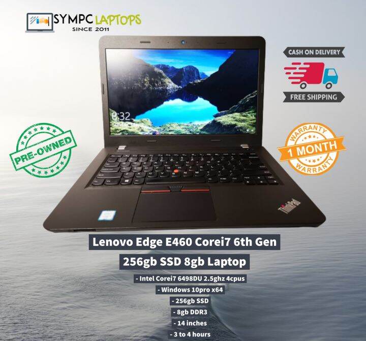Lenovo Ideapad E460 Core i7 6th Generation 256gb SSD 8gb Laptop | Lazada PH