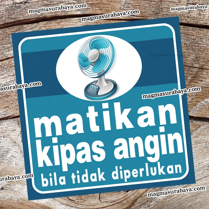 Stiker Matikan Kipas Angin - Stiker Hemat Energi - save energy ...