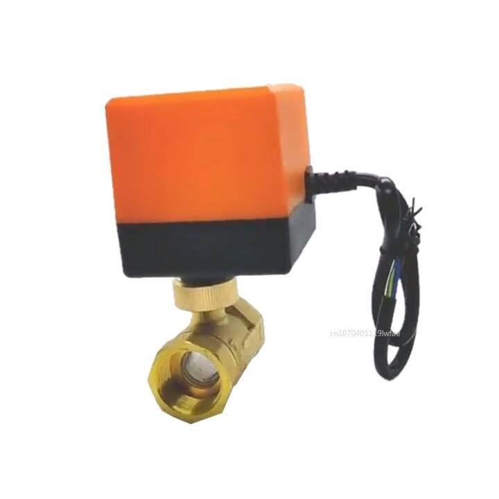 Dn15 Dn20 Dn25 Ac 220v Brass Electric Motorized Thread Ball Valve 2 Way