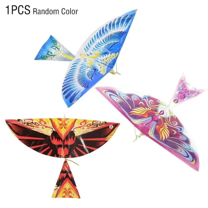Luban Flying Bird Hand Throw Plane Big Stunt Bamboo Wing Band Flapping ...