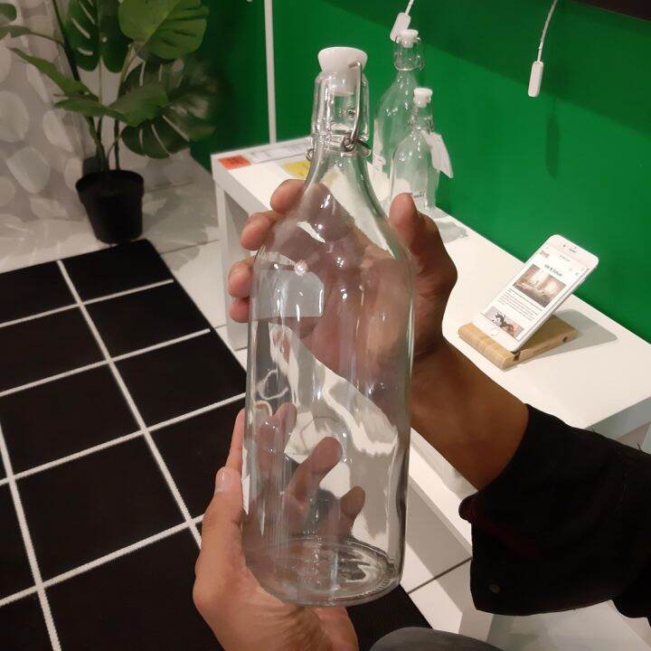 KORKEN IKEA ORIGINAL BOTOL MINUM KACA 1000 ML/BOTOL MINYAK 1 LITER ...