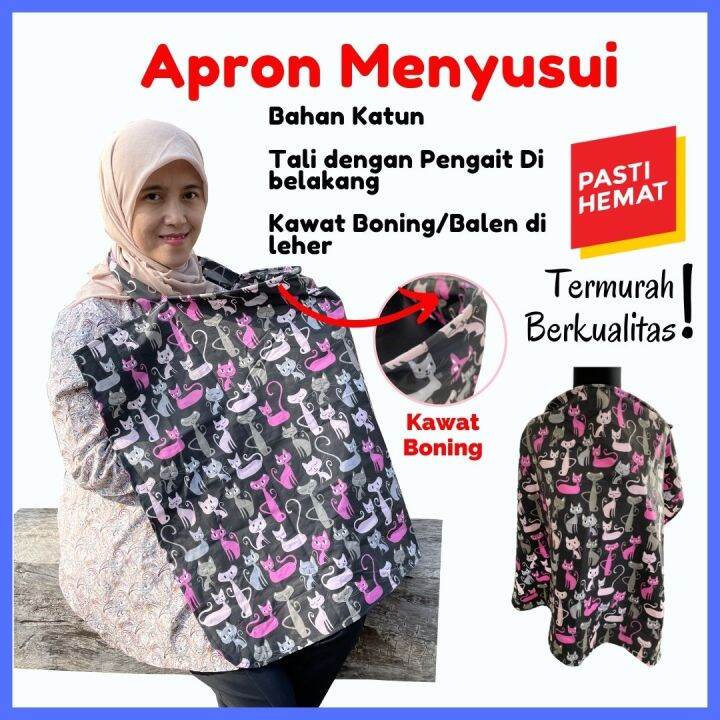 Apron Menyusui Bayi Multifungsi 3in1 Full Cover Melingkar Untuk Penutup ...