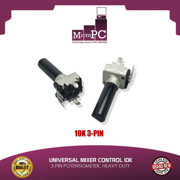 UNIVERSAL MIXER CONTROL 10K 3-PIN POTENTIOMETER, HEAVY DUTY | Lazada PH