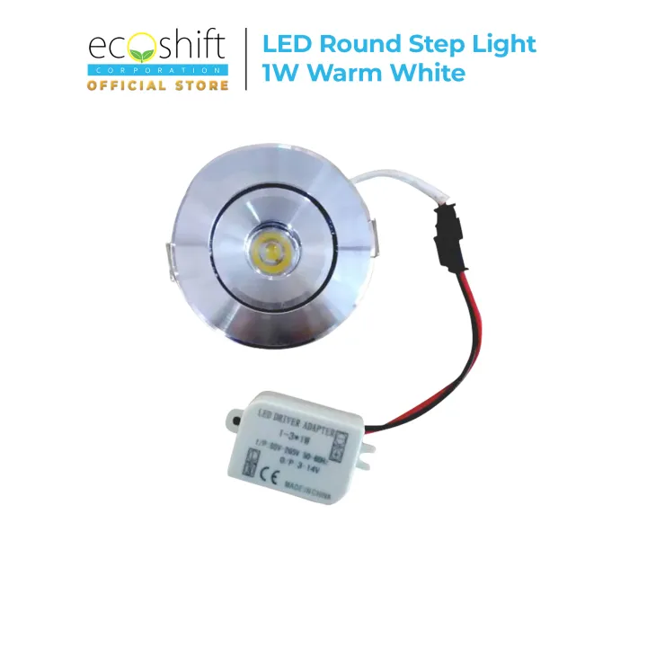 EcoShift LED Round Step Light 1 Watt Warm White | Lazada PH