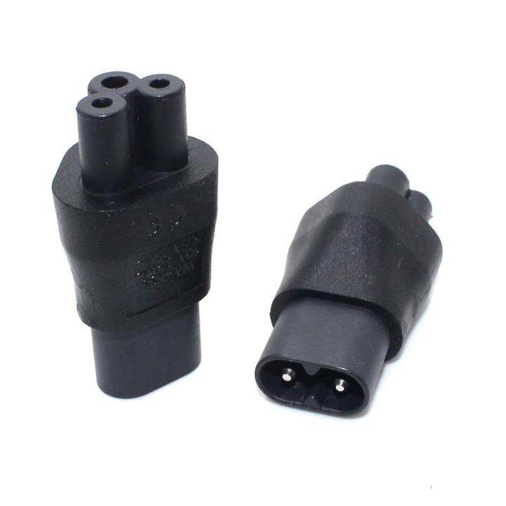 IEC 320 C5 to C8 Power Adapter, IEC 320 3 pin Female to 2 pin Male ...