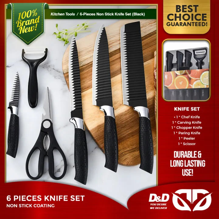 D&D | 6 Pieces Non Stick Coating Knife Set - High Quality Daily Use ...