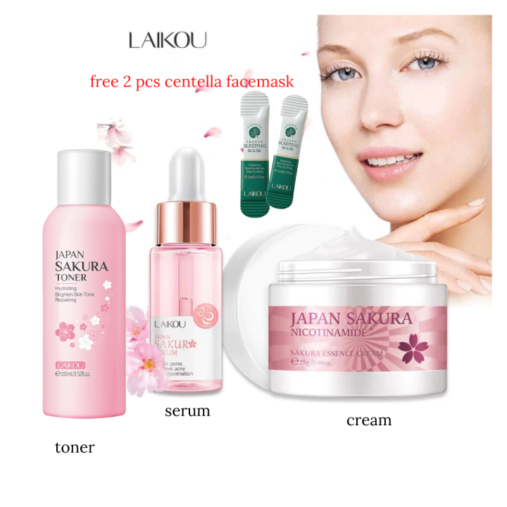 Japan Sakura set For All Types of skin Brighten Face Tone Hydrating ...