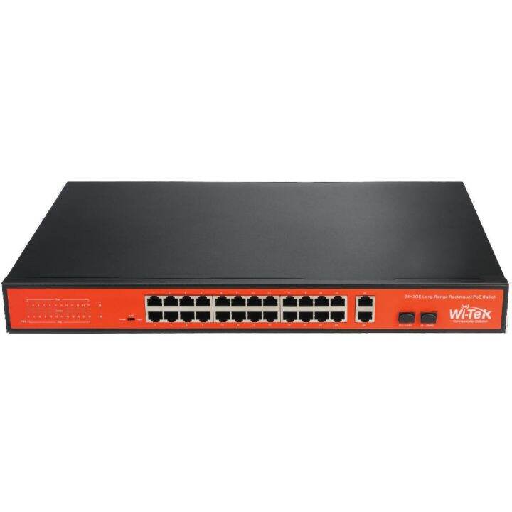 Wi-Tek WI-PS526G 24FE+2Combo Ports 48V PoE Switch with 24-Port PoE ...