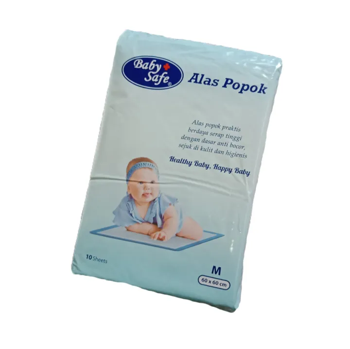 Baby Safe Underpad Ukuran 60x60 Cm Isi 10 Sheet Alas Popok Perlak Bayi ...