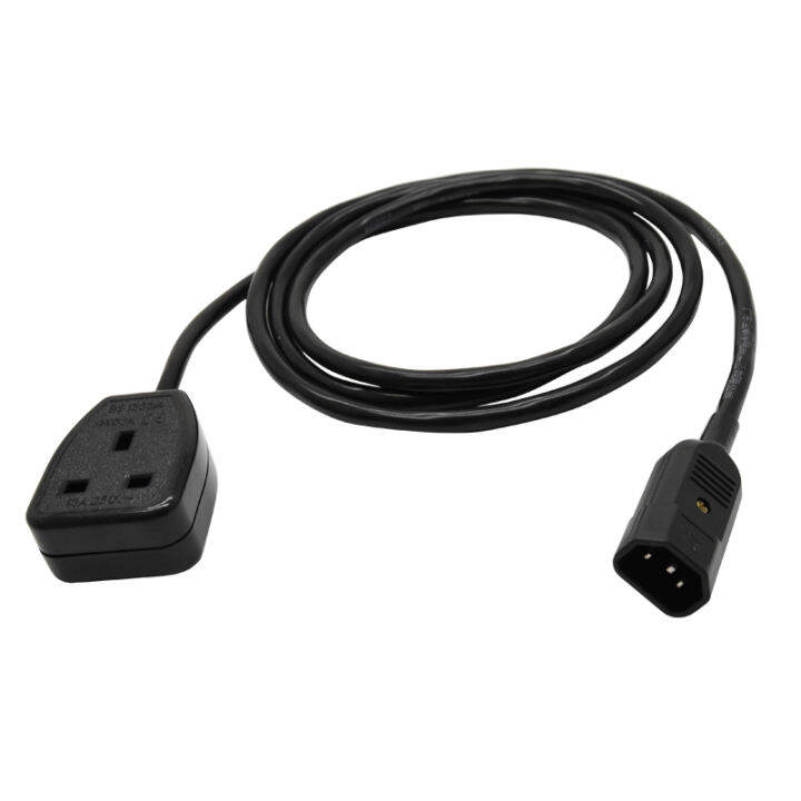 Power Cord Cable UK 3 Pin IEC C14 Plugto UK Female Socket Outlet For ...
