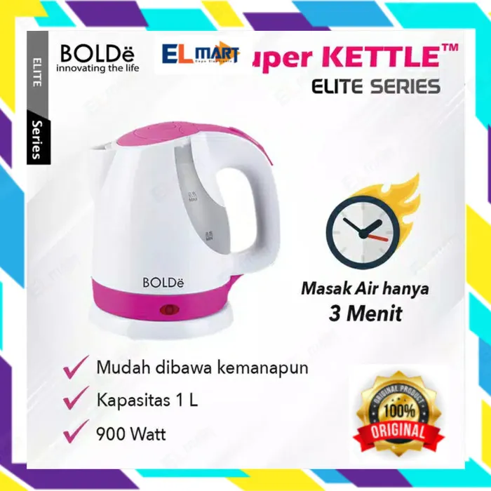 BOLde kettle elektrik elite series 0,9L - teko pemanas air listrik(D4V4 ...