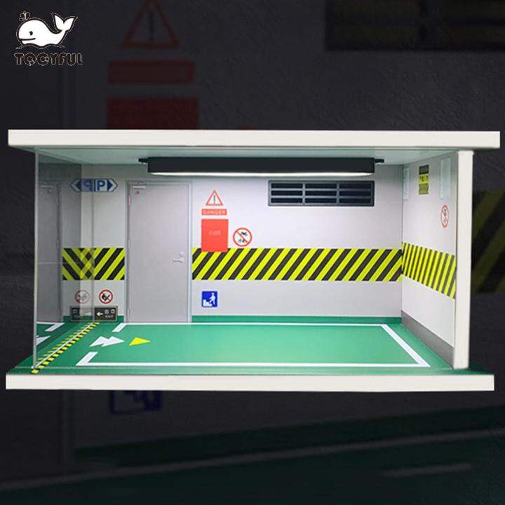 TOOYFUL 1/24 Scale Parking Garage Model Mini Car Garage Underground ...