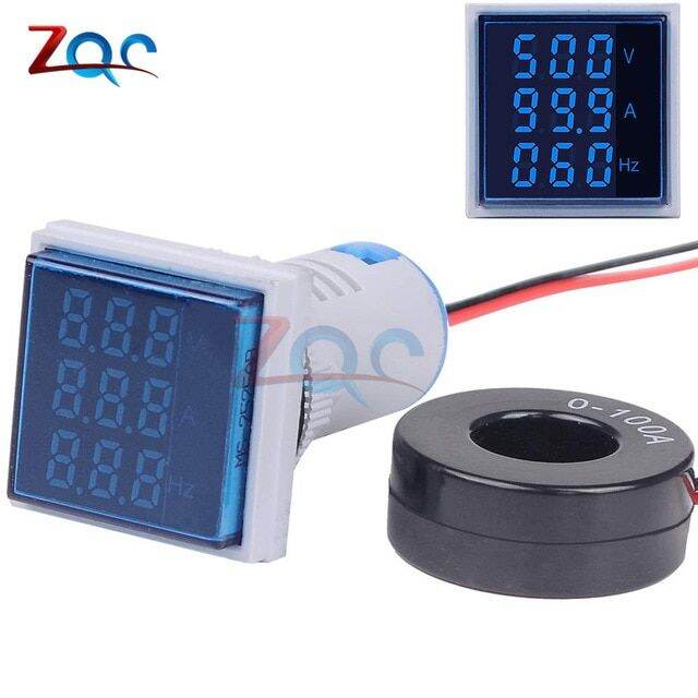 3 In 1 Ac 60~500v Digital Voltmeter Ammeter Hz Hertz Frequency Meter ...