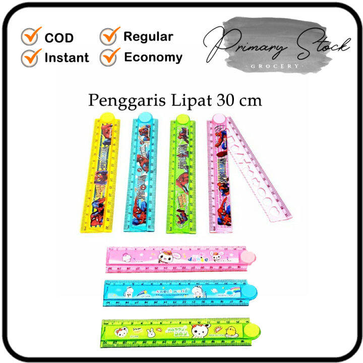 Penggaris Lipat Garisan Fancy Karakter Kartun Lucu 30 cm | Lazada Indonesia