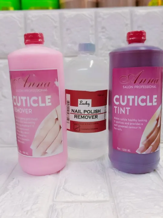 1 set liter nail medicine's Acetone , cuticle remover , cuticle tint ...