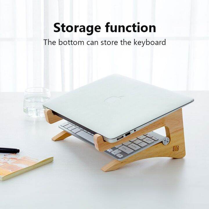 KAUSI Wooden Laptop Stand，Wooden Computer Stand Wooden Laptop Cooling ...