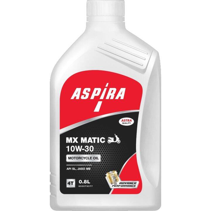 Oli Motor Honda Matic 10W-30 Aspira Oil 0,8L 100% Original | Lazada Indonesia