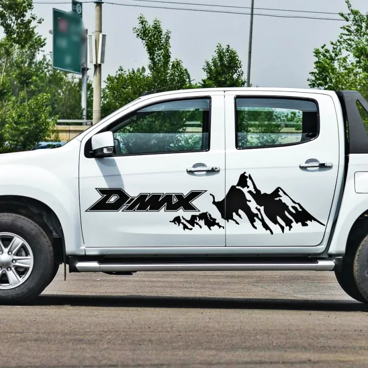 For Isuzu D-max Pickup Car Body Stickers Side Door Stripe Moutain Off ...