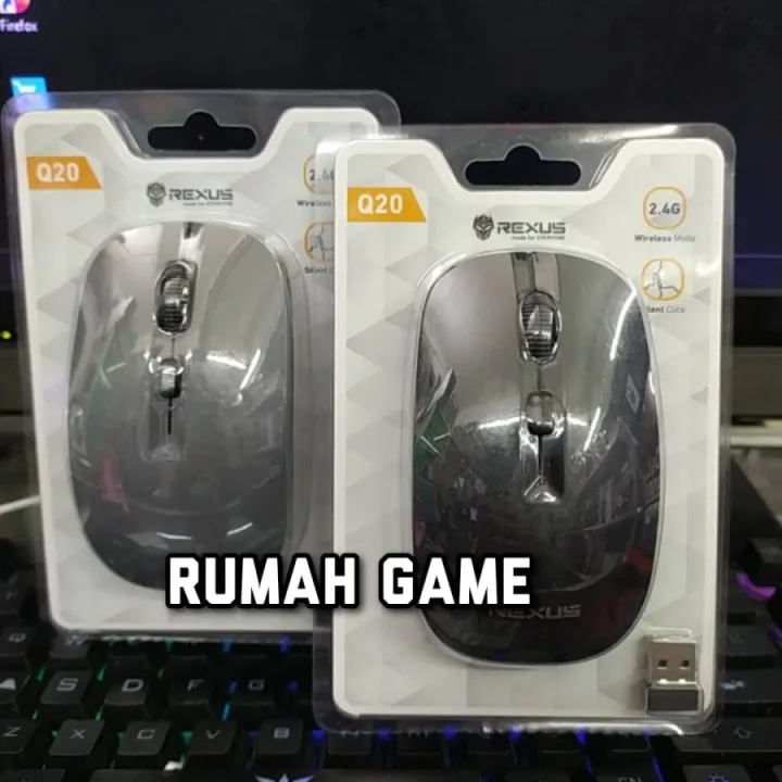 Mouse Wireless Rexus Office Q20 Silent Mouse - Hitam dan Abu-abu ...