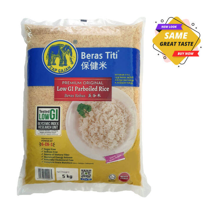 Cap Gajah Low GI Parboiled Rice/ 象标 低升糖指数 蒸谷米/ 保健米/ Cap Gajah Indeks ...